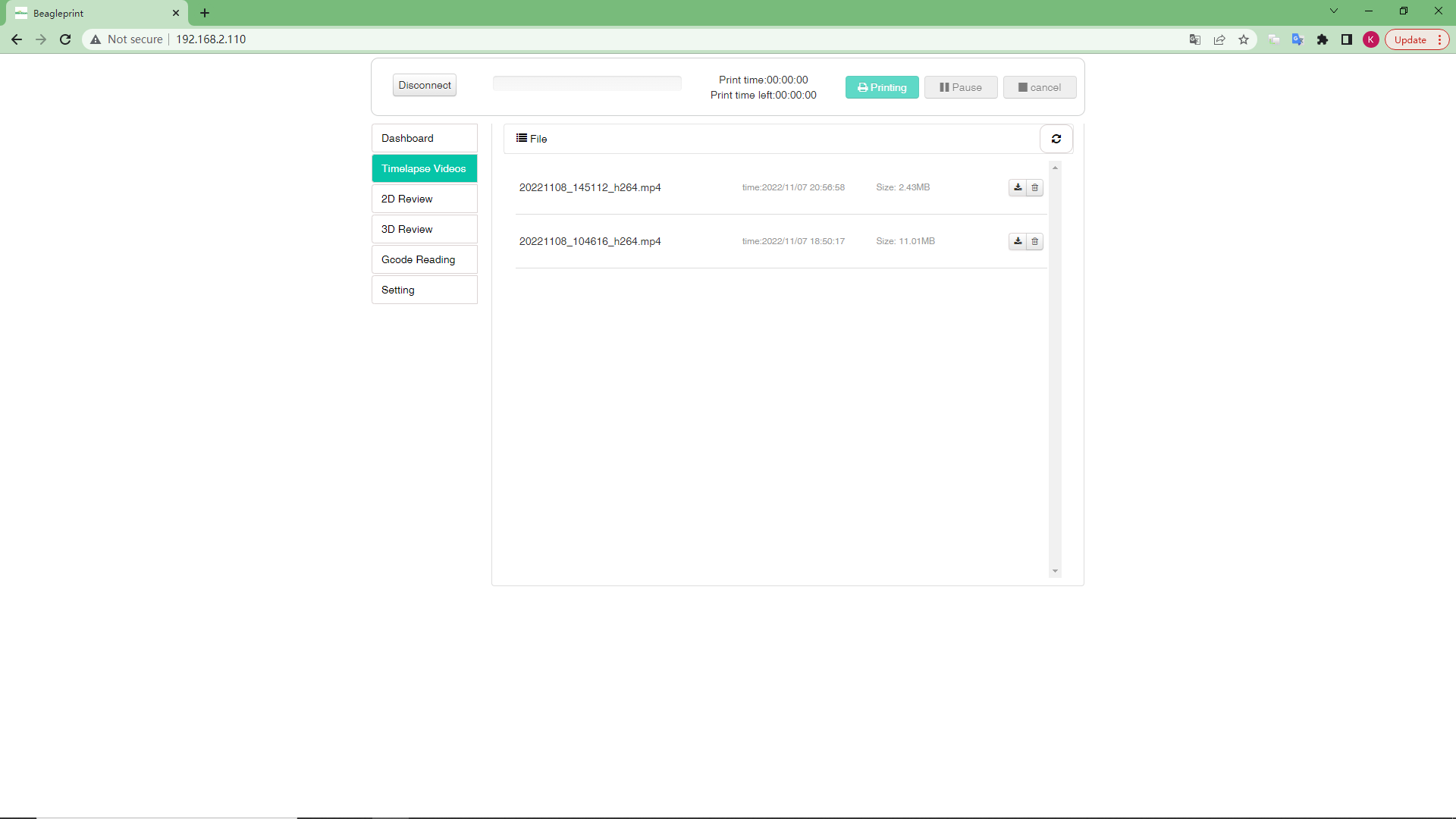 Timelapse Videos | Beaglecam